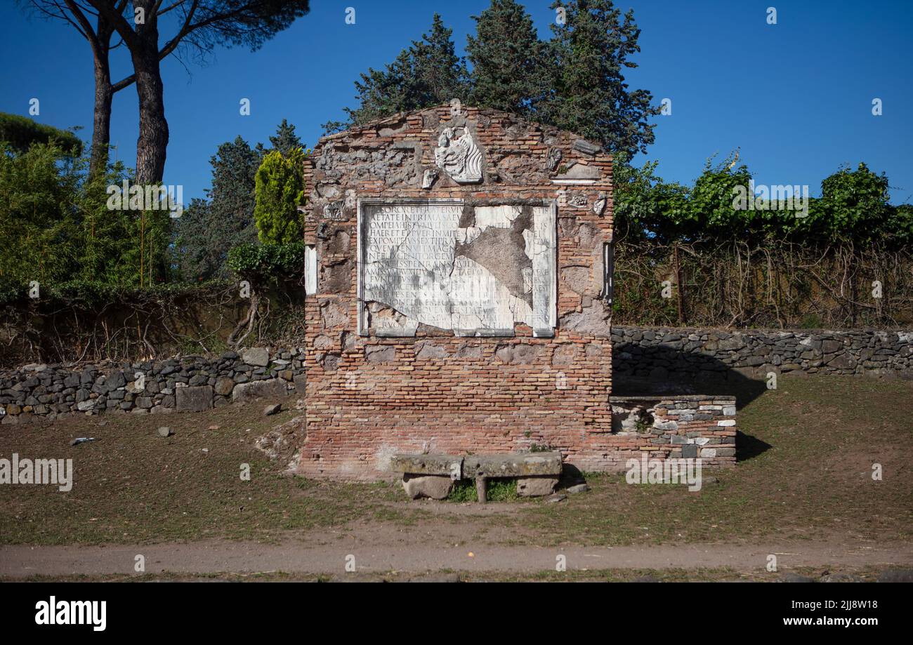 The inscription from the Tomb of the children of Sextus Pompey ...