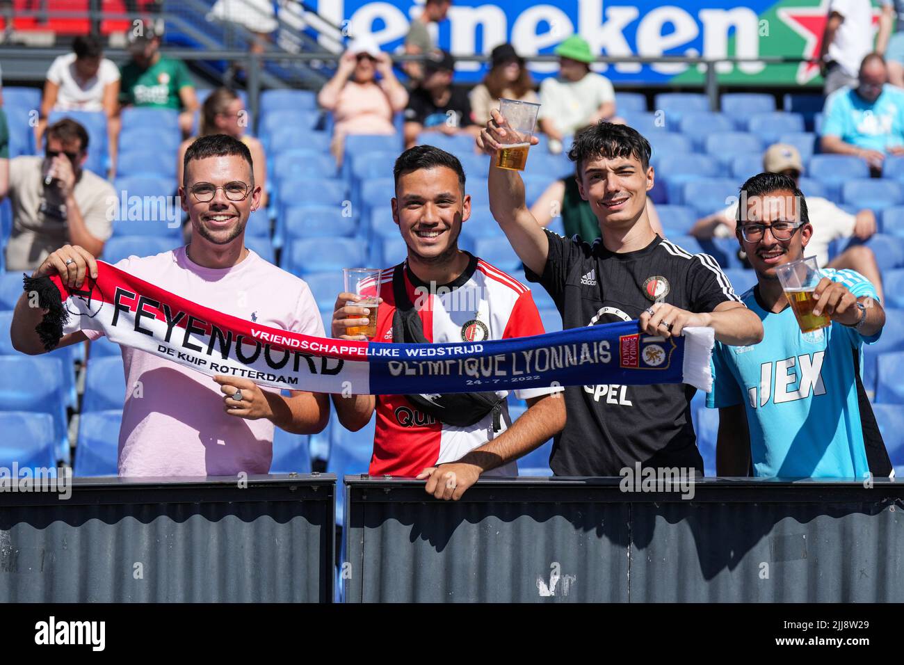 Rotterdam - Supporters of Feyenoord during the match between Feyenoord ...