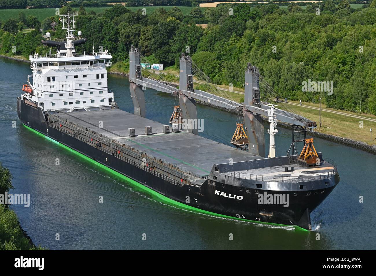 Bulk Carrier KALLIO passing the Kiel Canal Stock Photo - Alamy