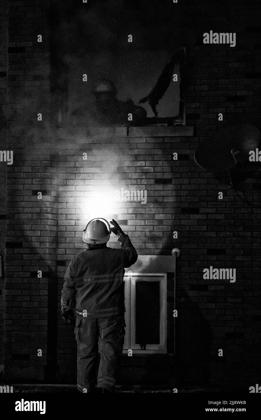 Brave firefighters Black and White Stock Photos & Images - Alamy
