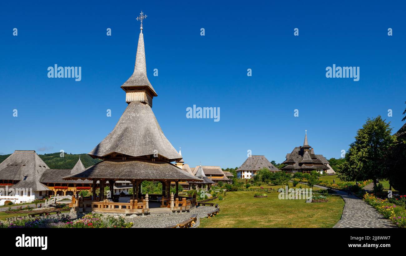 The Barsana Monastery in the Maramures in Romania Stock Photo - Alamy