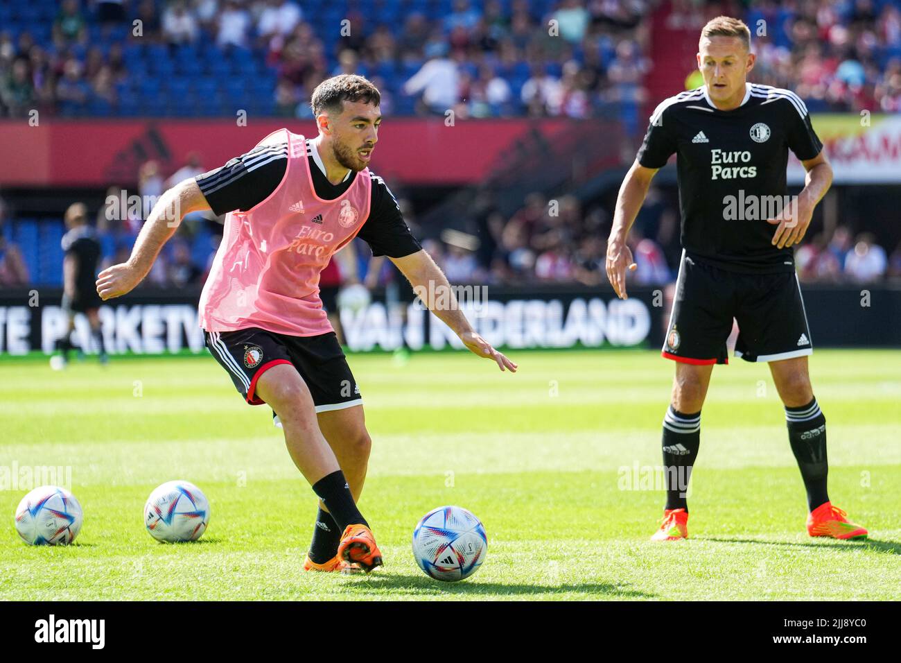 Rotterdam - Orkun Kokcu of Feyenoord, Jens Toornstra of Feyenoord during the match between ...