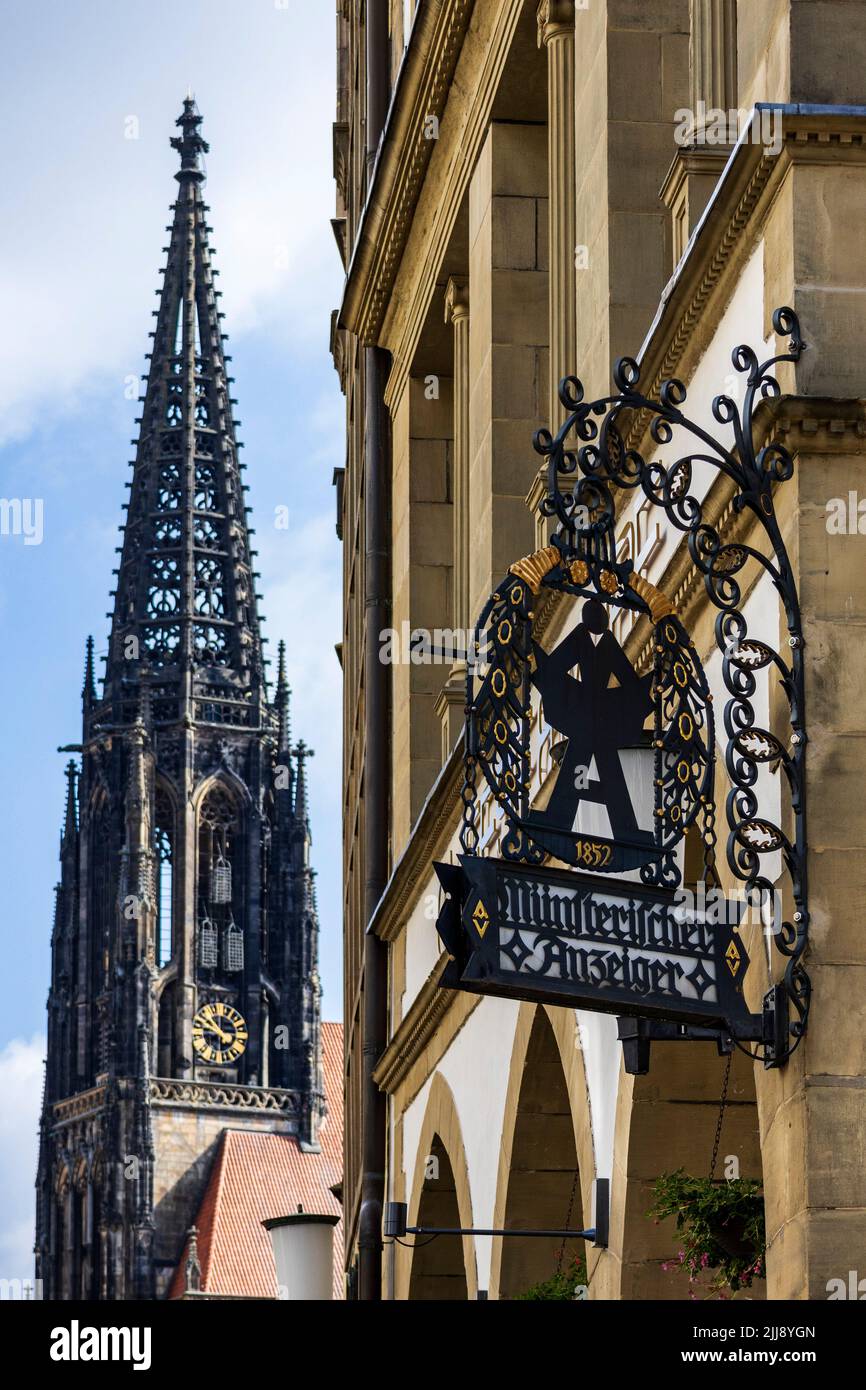 Lambertikirche, St Lambert's Church, Münster, Westphalia, North Rhine ...