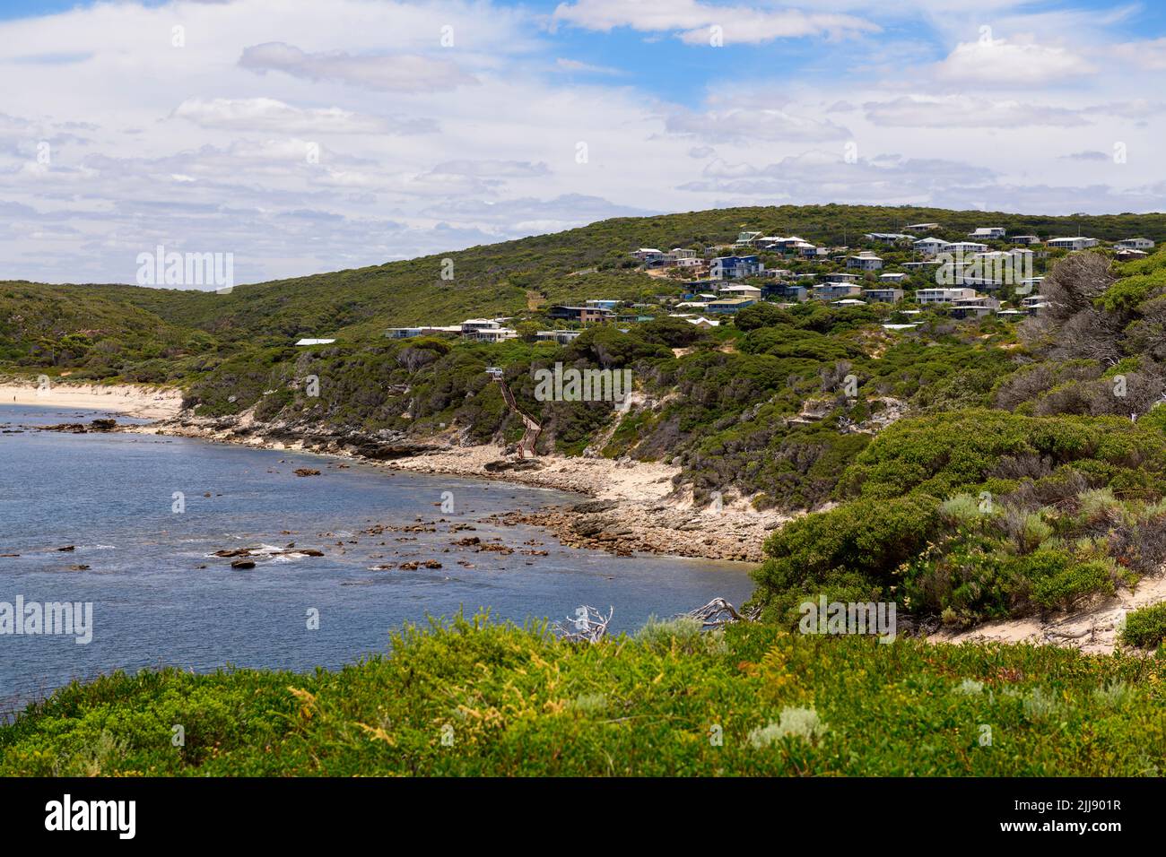 The little coastal town of Gracetown, overlooking Cowaramup Bay ...