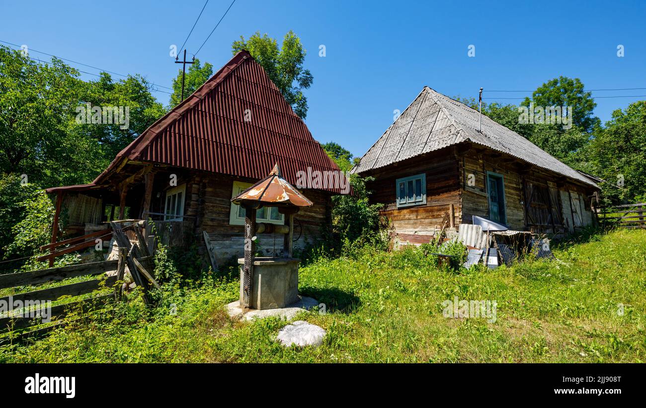 Old Farm houses in Maramures Romania Stock Photo - Alamy