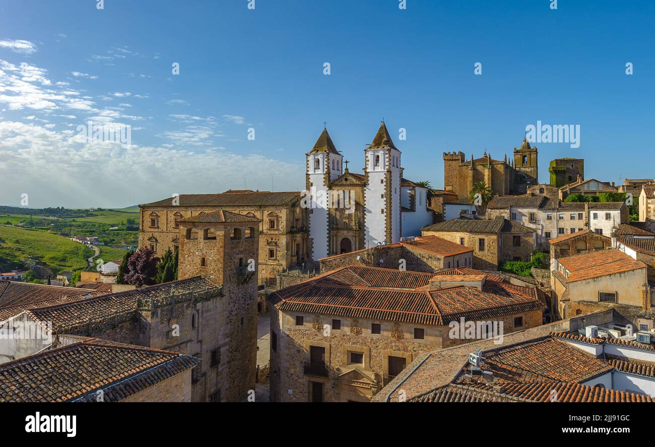 Old town of Caceras, Spain, UNESCO world heritage city Stock Photo - Alamy