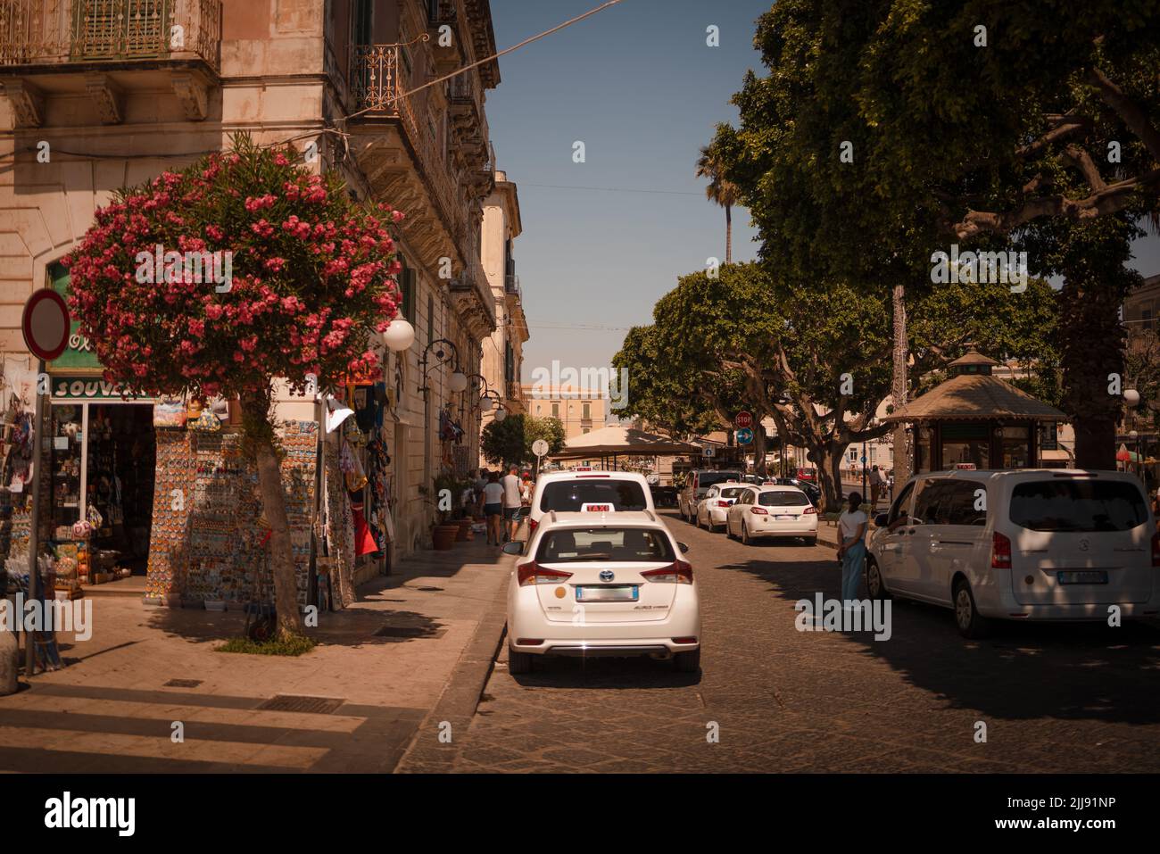 Typical Southern Street in Sicily Stock Photo - Alamy