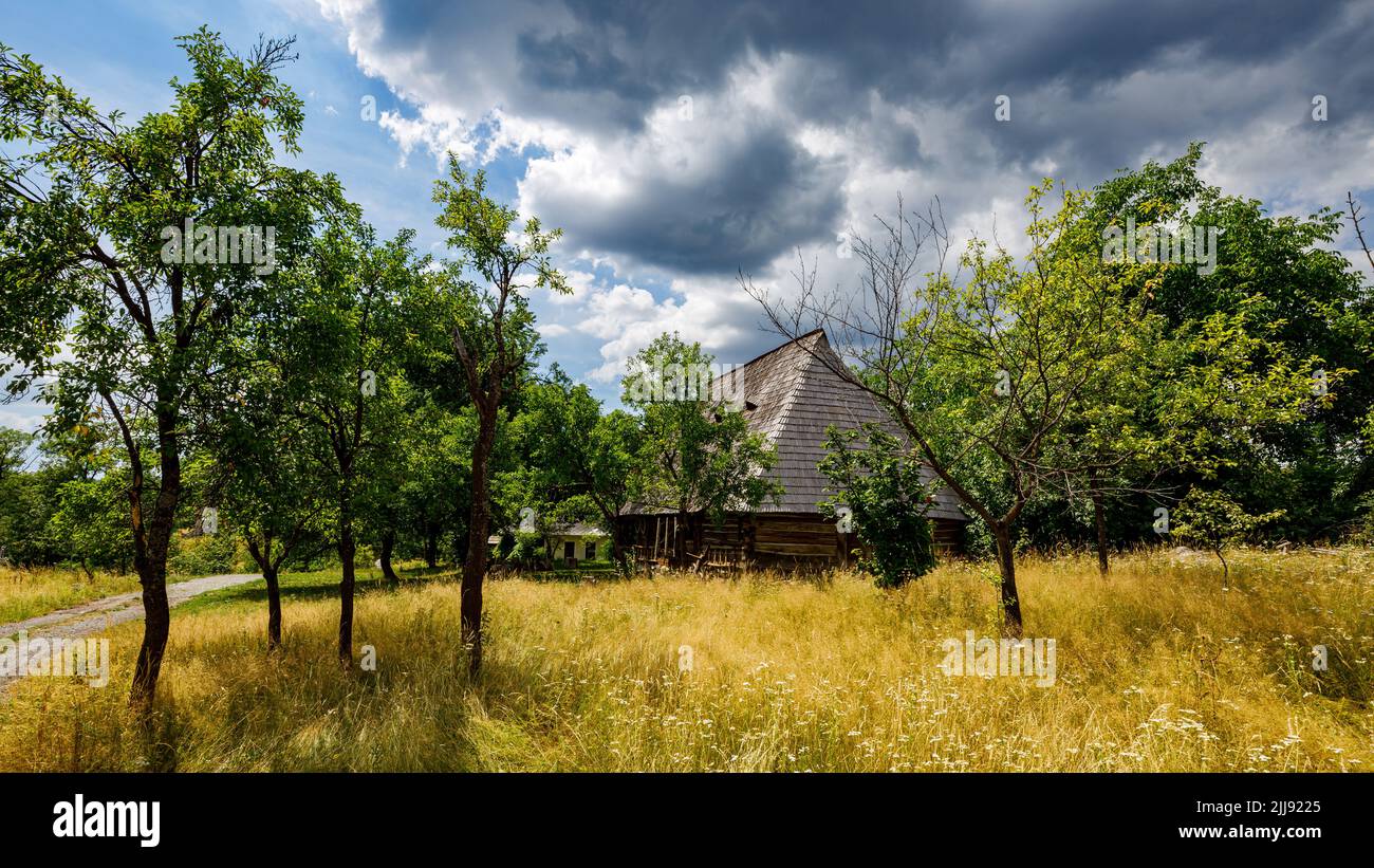 Historic farm house in Maramures Romania Stock Photo - Alamy