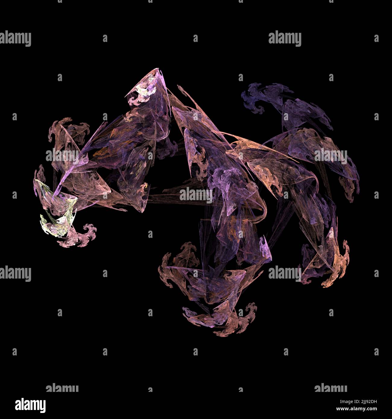 purple abstract element on black background, digital graphic ...