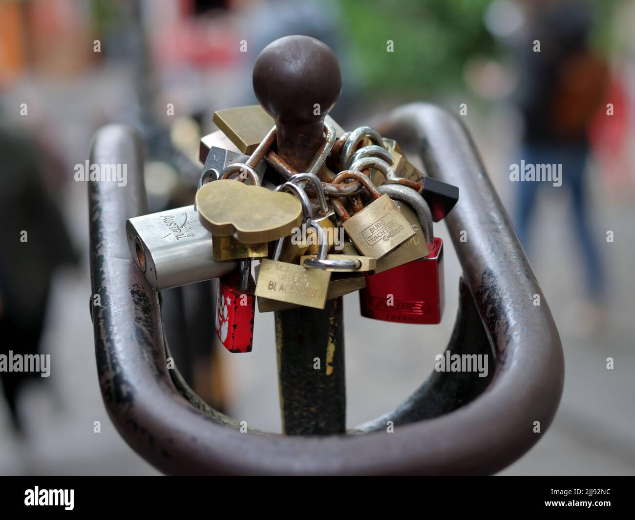 Attached to fencing hi-res stock photography and images - Alamy