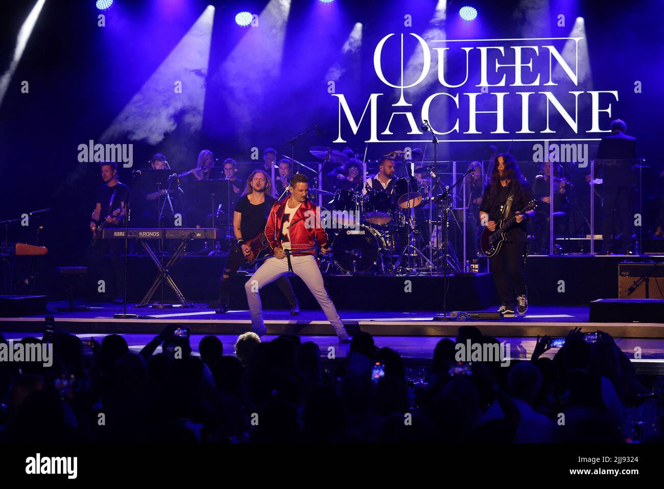 Queen Machine performs on stage during the Fight Aids Gala at Sporting ...