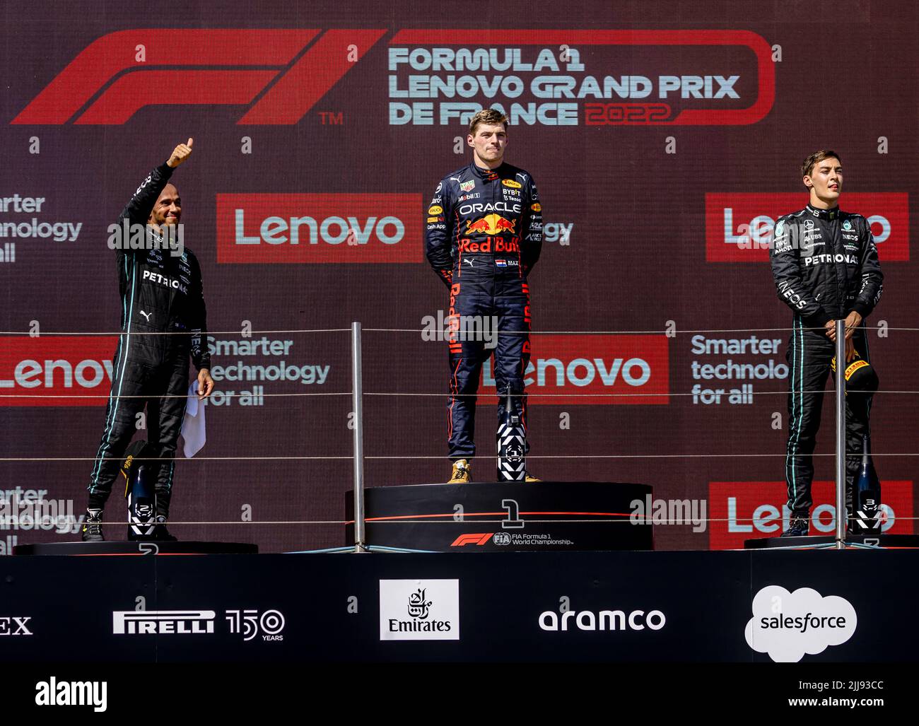 LE CASTELLET - Lewis Hamilton (Mercedes), Max Verstappen (Oracle Red ...