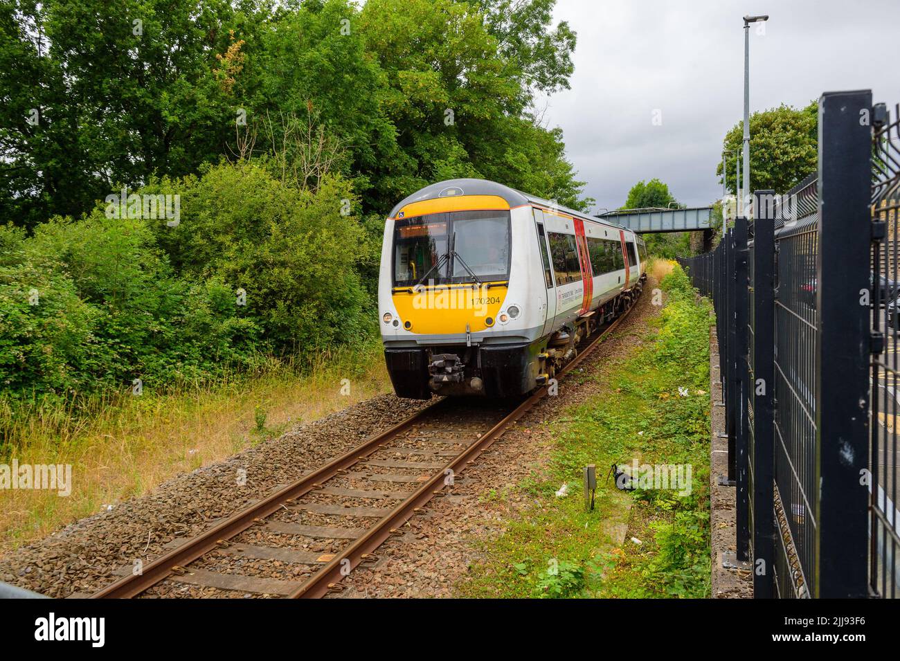 23.07.22 - A Transport For Wales train at Pye Corner station, Newport ...