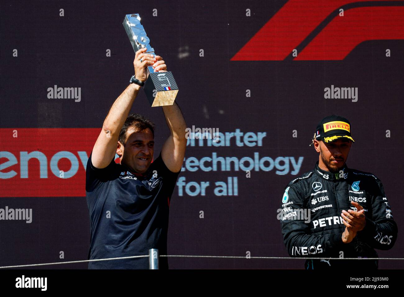Podium, WACHE Pierre, Technical Director of Red Bull Racing, portrait ...