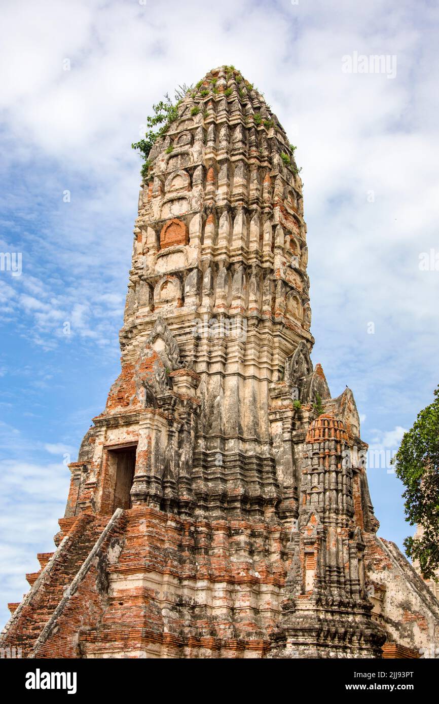 The central Prang in Wat Chaiwatthanaram. A Buddhist temple in the city ...