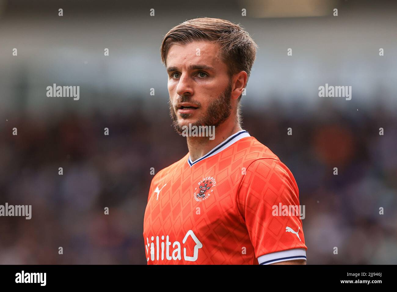 Luke Garbutt #29 of Blackpool during the game Stock Photo - Alamy