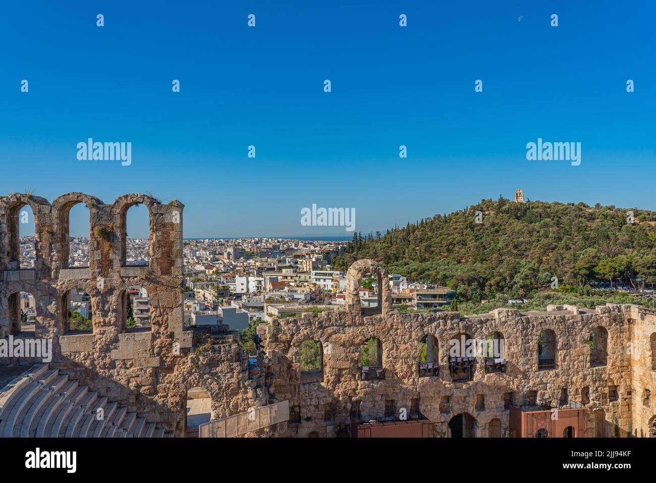 Partial view from the Odeon of Herodes Atticus, also called Herodeion ...