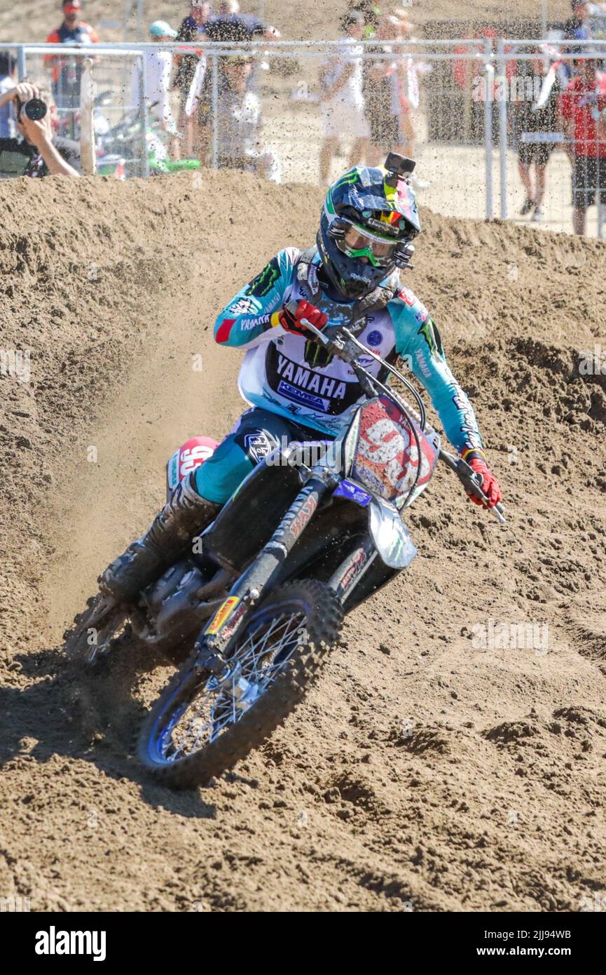 Belgian Jago Geerts pictured in action during the motocross MX2 Grand ...