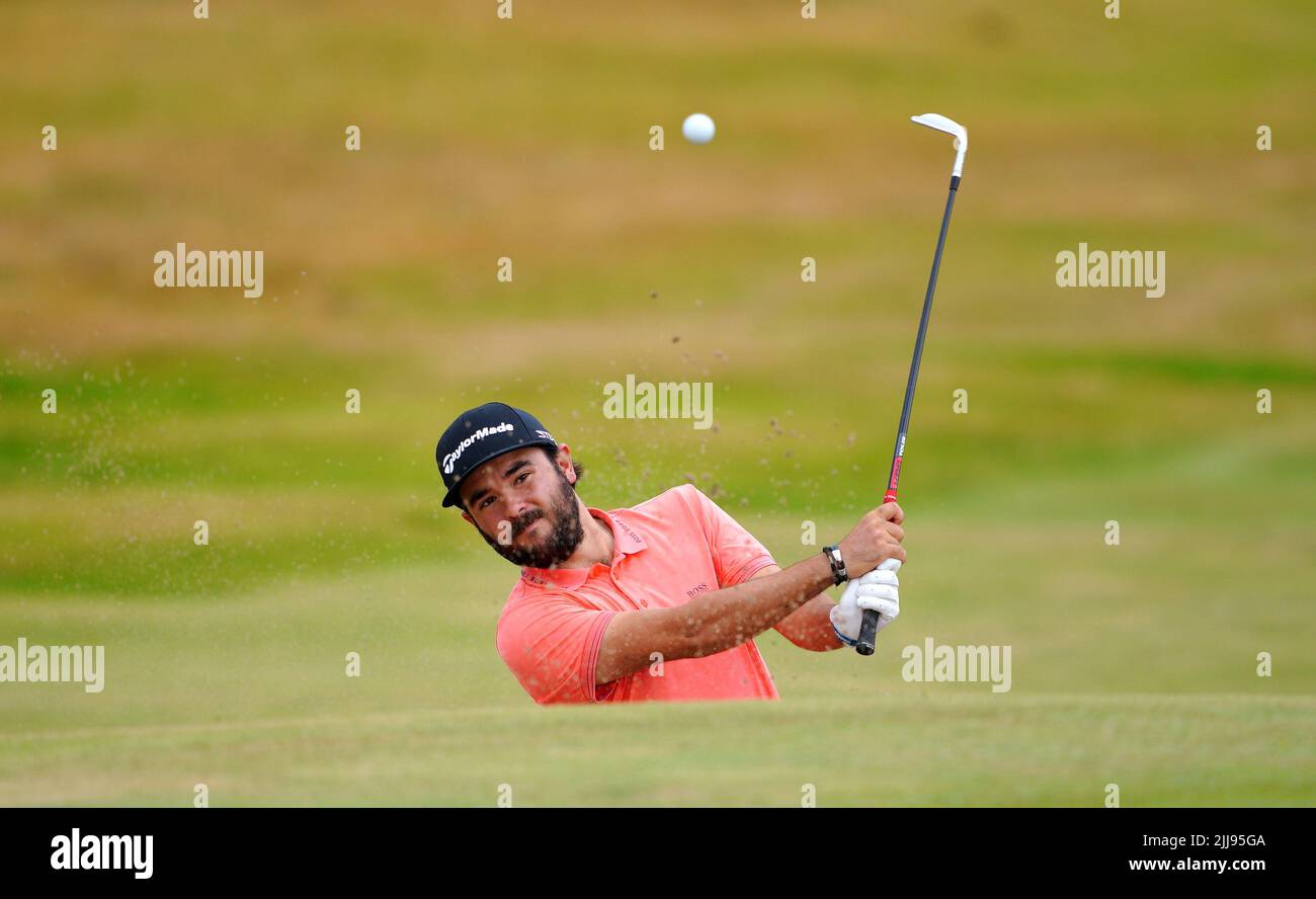 Angel Hidalgo on the ninth hole during day four of of the Cazoo Open at ...