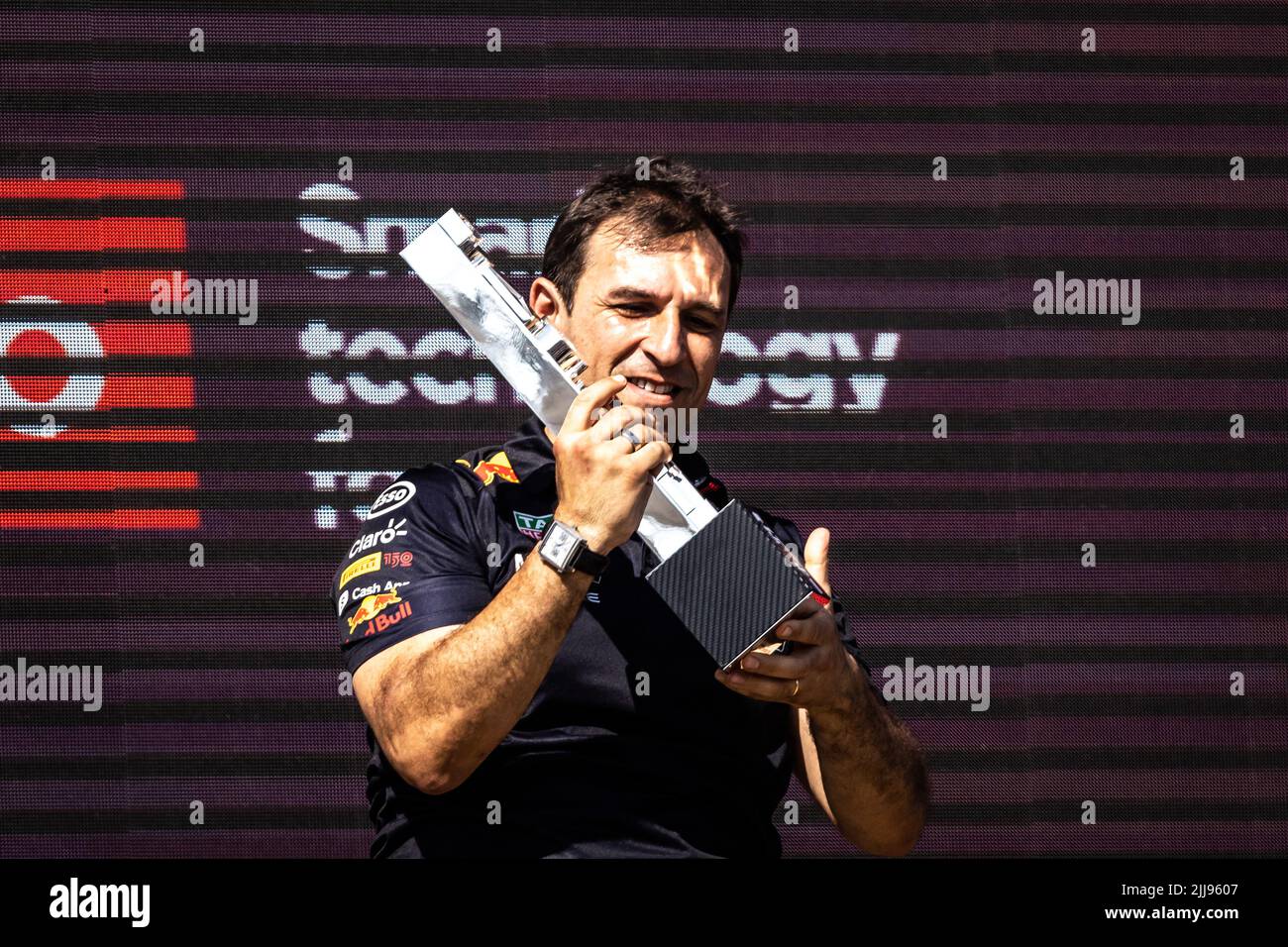 Pierre Wache (FRA) Red Bull Racing Technical Director celebrates on the ...