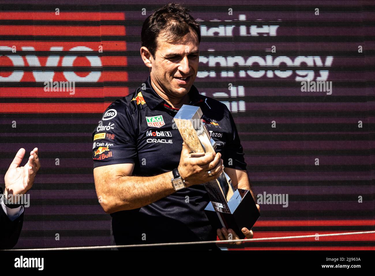 Pierre Wache (FRA) Red Bull Racing Technical Director celebrates on the ...