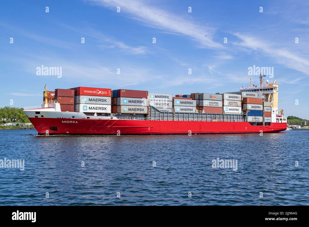 container ship ANDREA in the Kiel Canal Stock Photo - Alamy