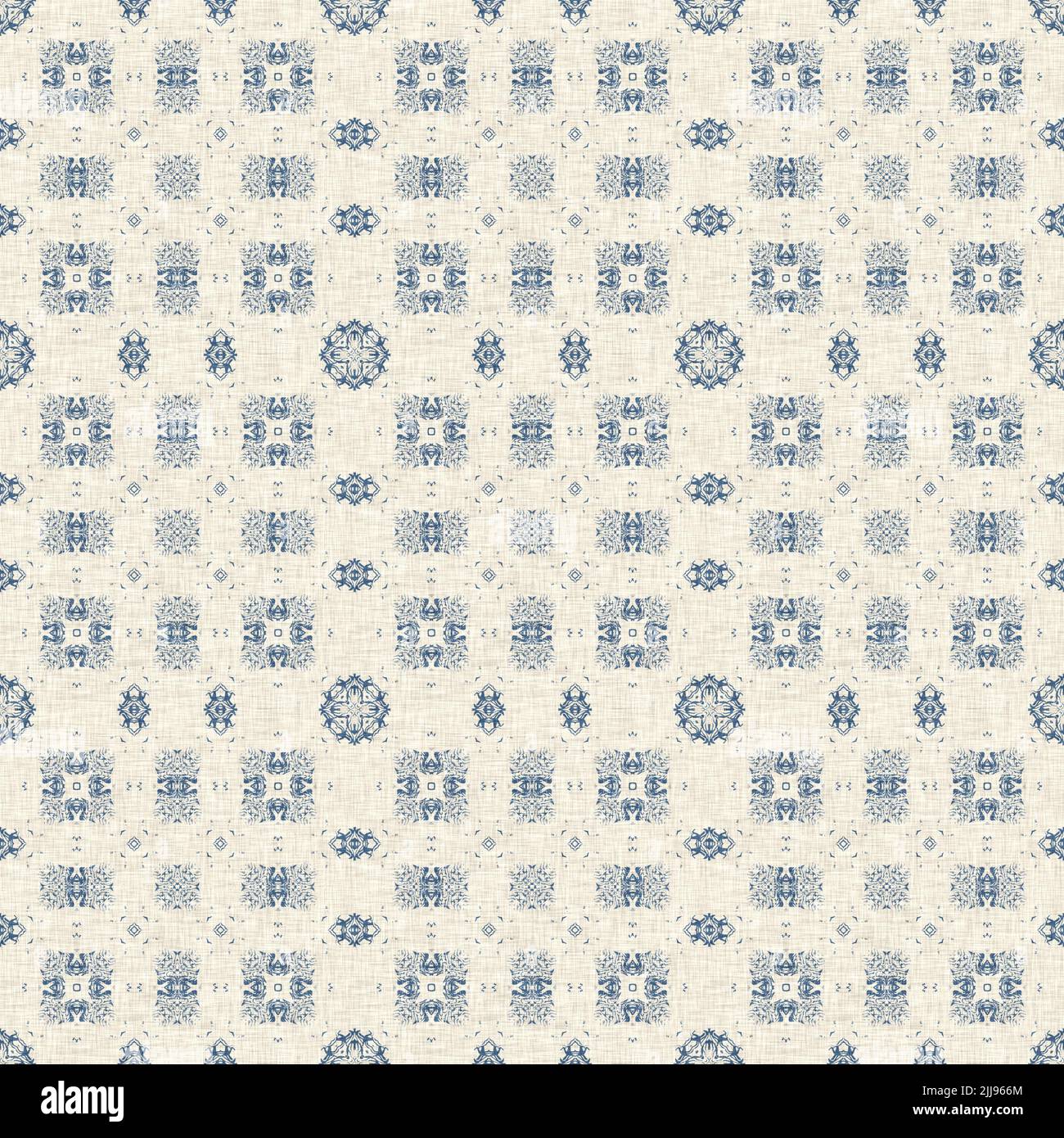 French blue quilt printed fabric pattern for shabby chic home decor ...