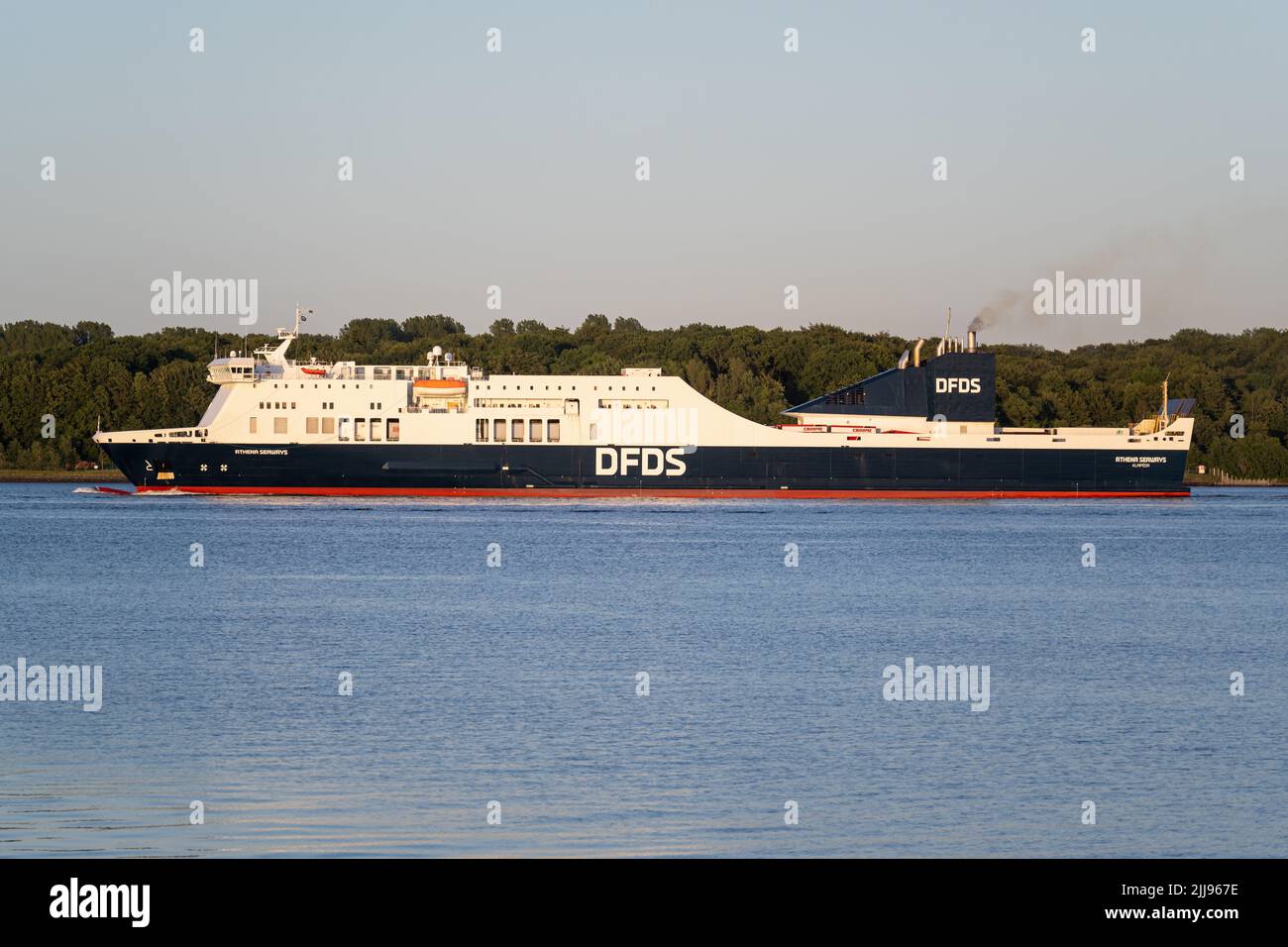 DFDS ferry ATHENA SEAWAYS in the Kiel Fjord Stock Photo - Alamy