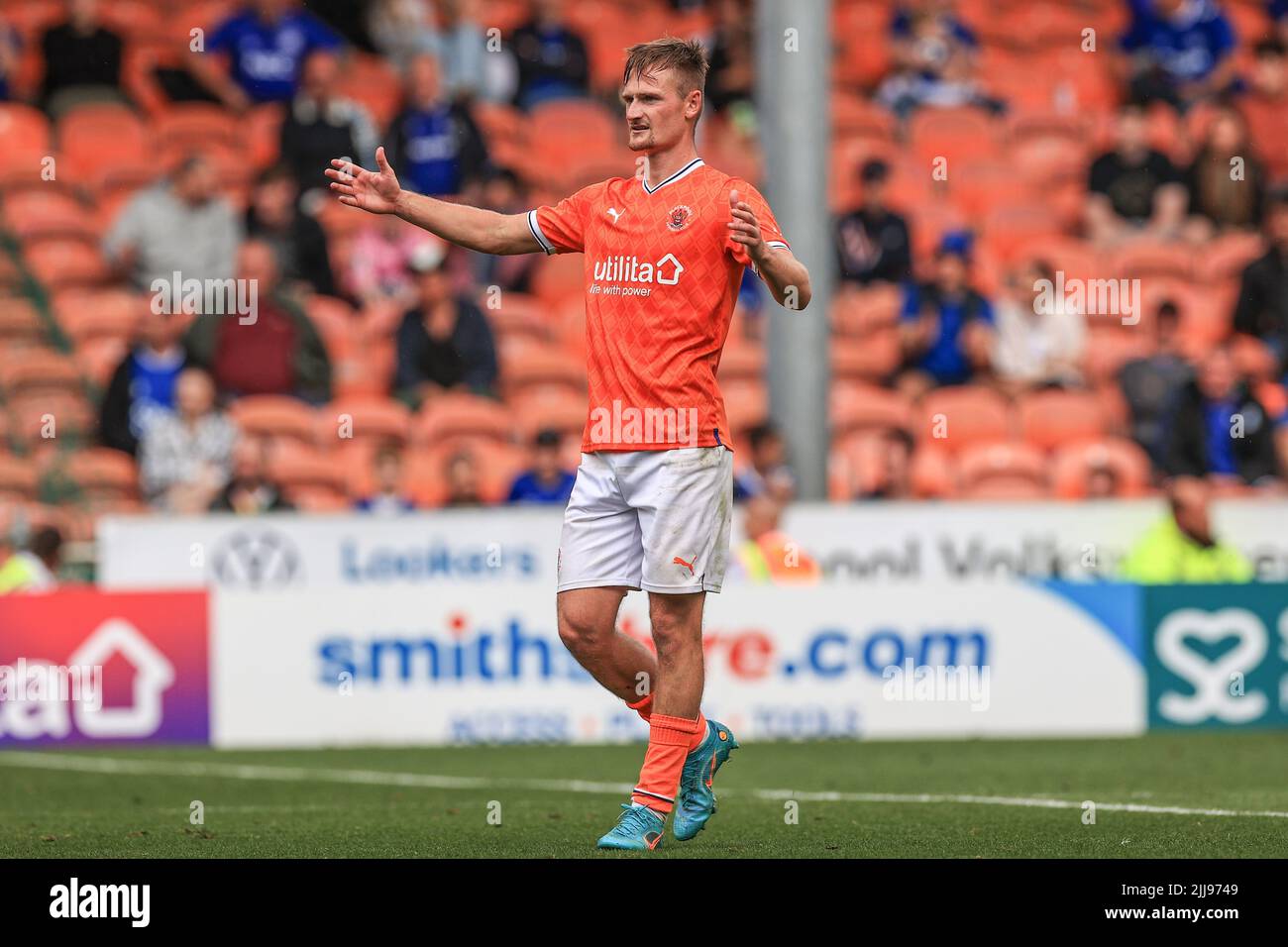 Callum Connolly #2 of Blackpool reacts during the game Stock Photo - Alamy