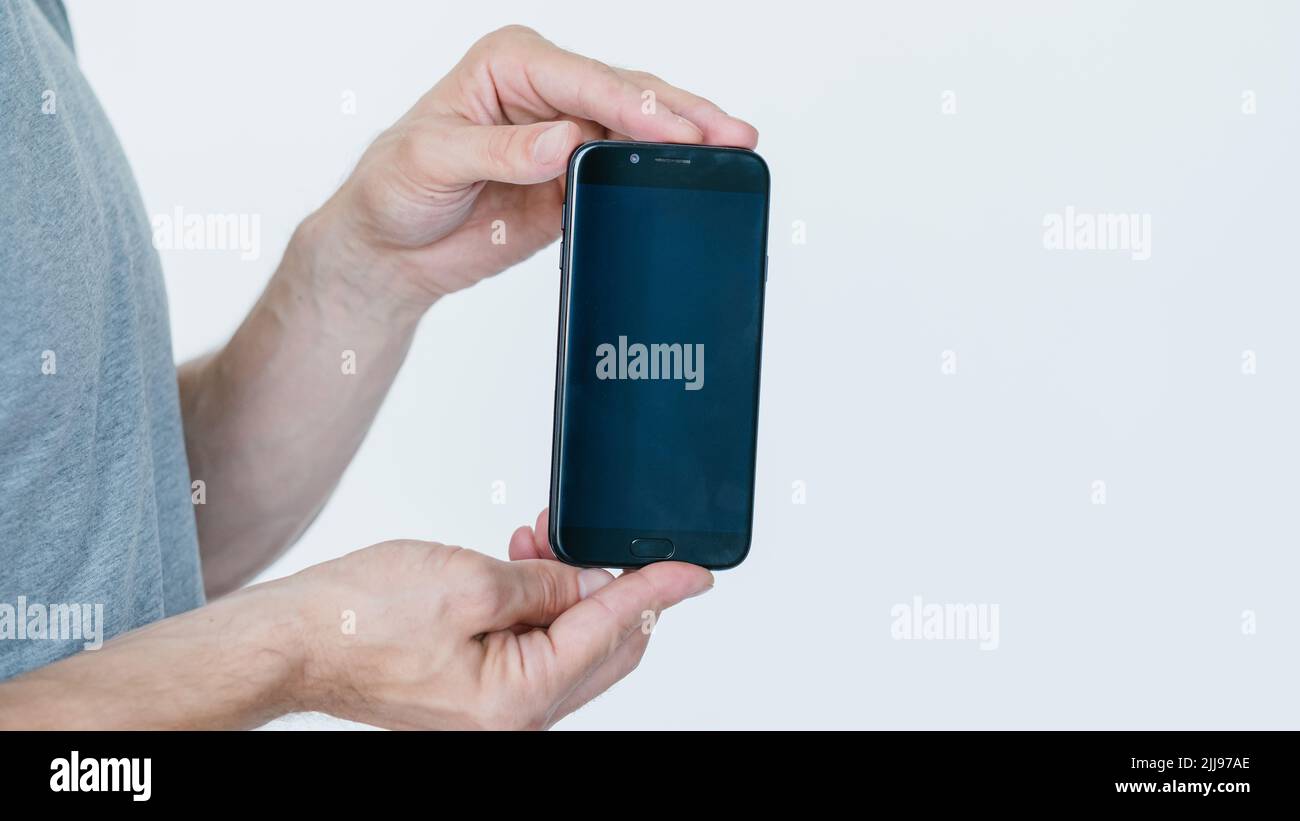 mobile banking access phone apps black screen Stock Photo - Alamy