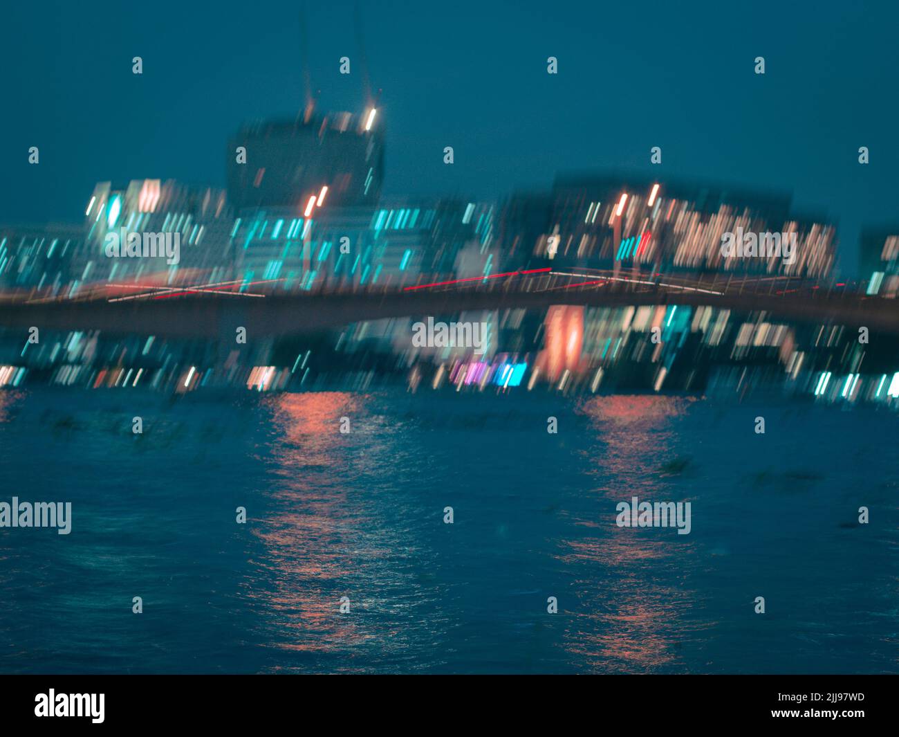 abstract background blur Bokeh city lighting of cityscape downtown ...