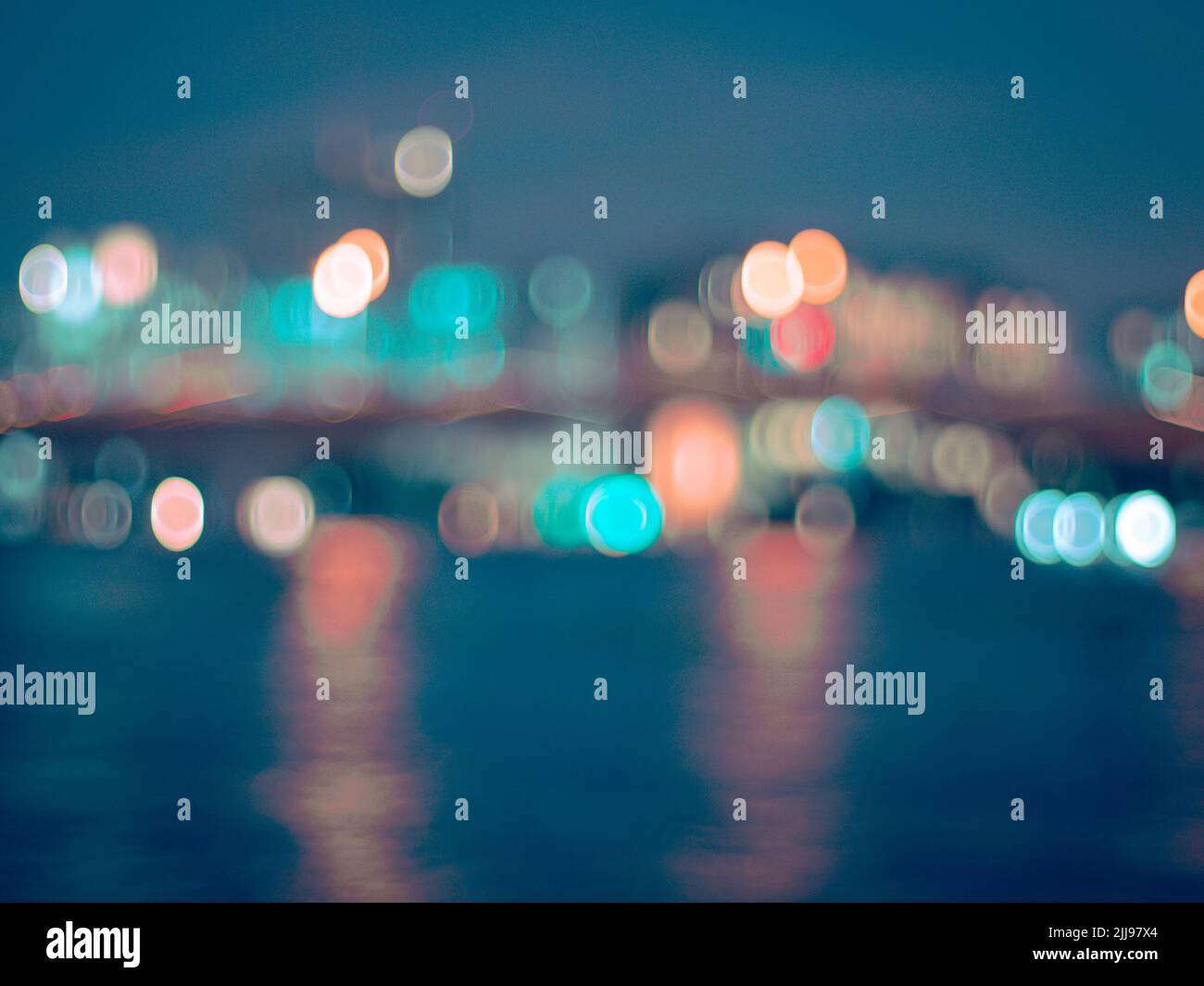 abstract background blur Bokeh city lighting of cityscape downtown ...