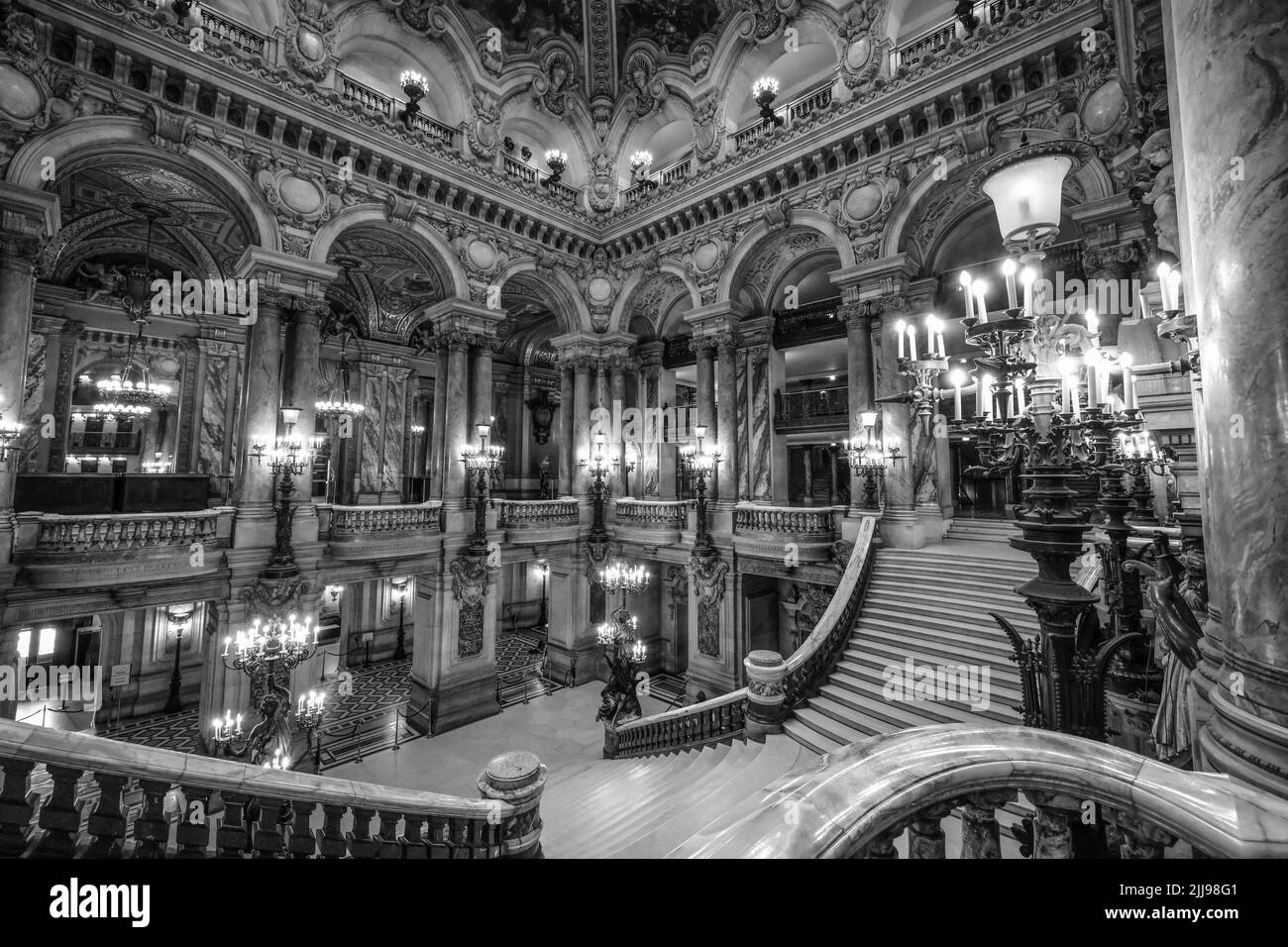 Paris grand opera house Black and White Stock Photos & Images - Alamy