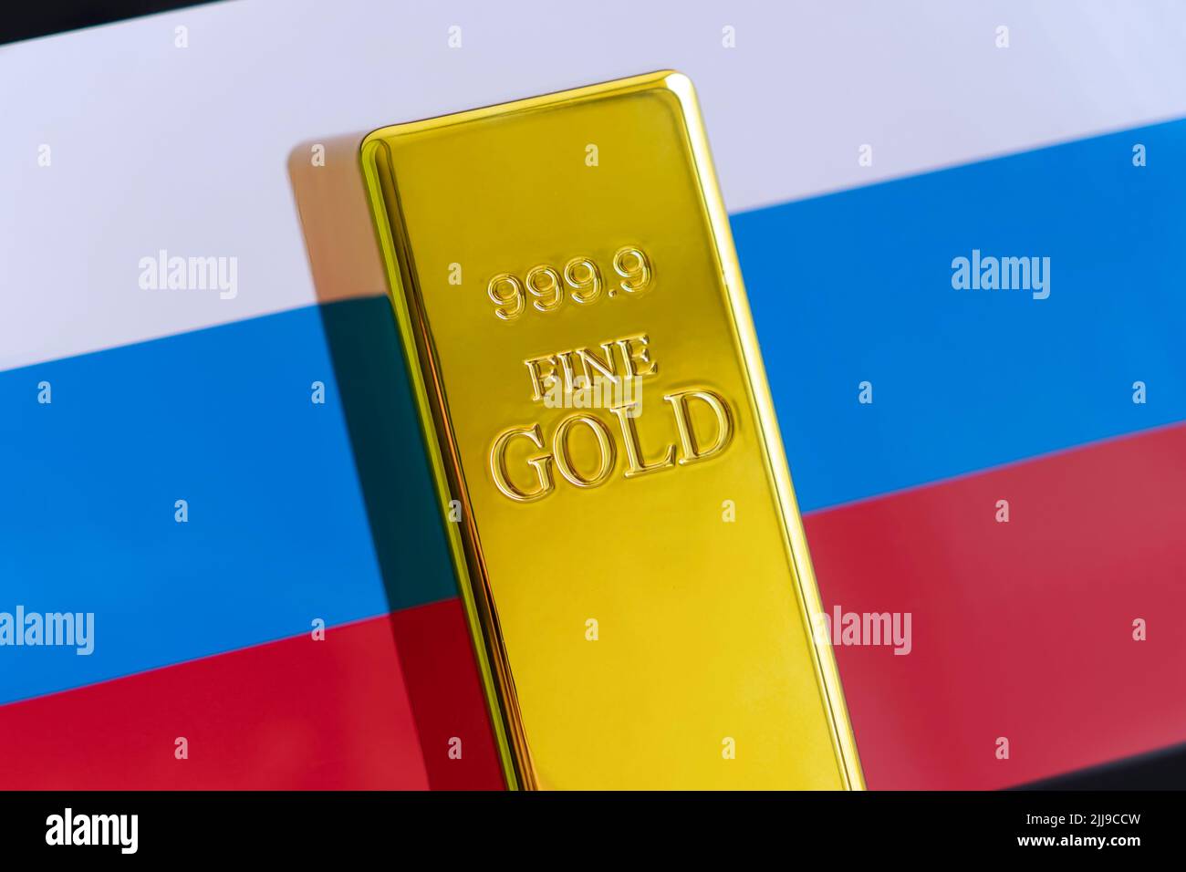 The gold bar is on the national flag of russia. russian Gold Reserve ...