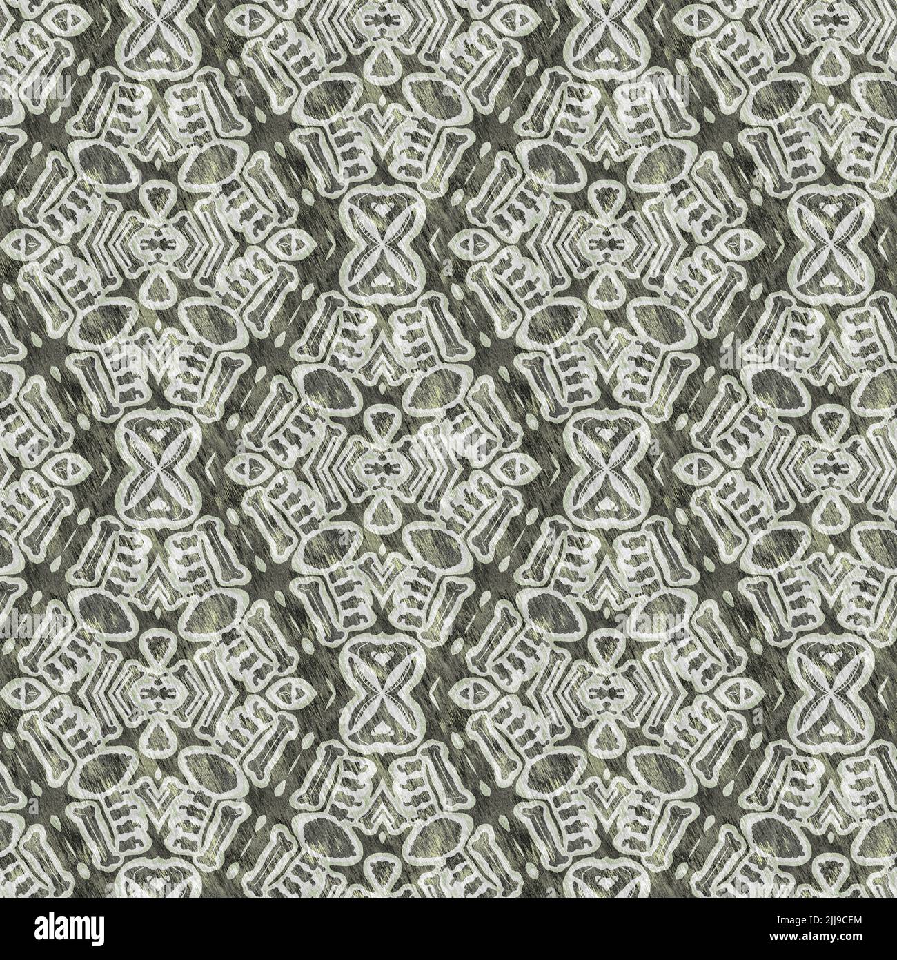 Mosaic geometric green seamless texture pattern. Trendy kaleidoscope ...