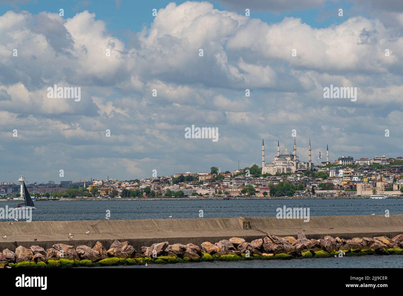 ISTANBUL, TURKEY - MAY 19.2022: Istanbul cityscape. View to Istanbul ...