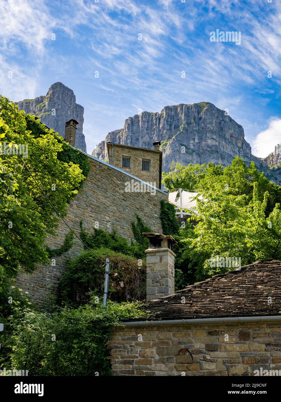 The Towers of Astraka dominating the little village of Mikro Papingo in ...