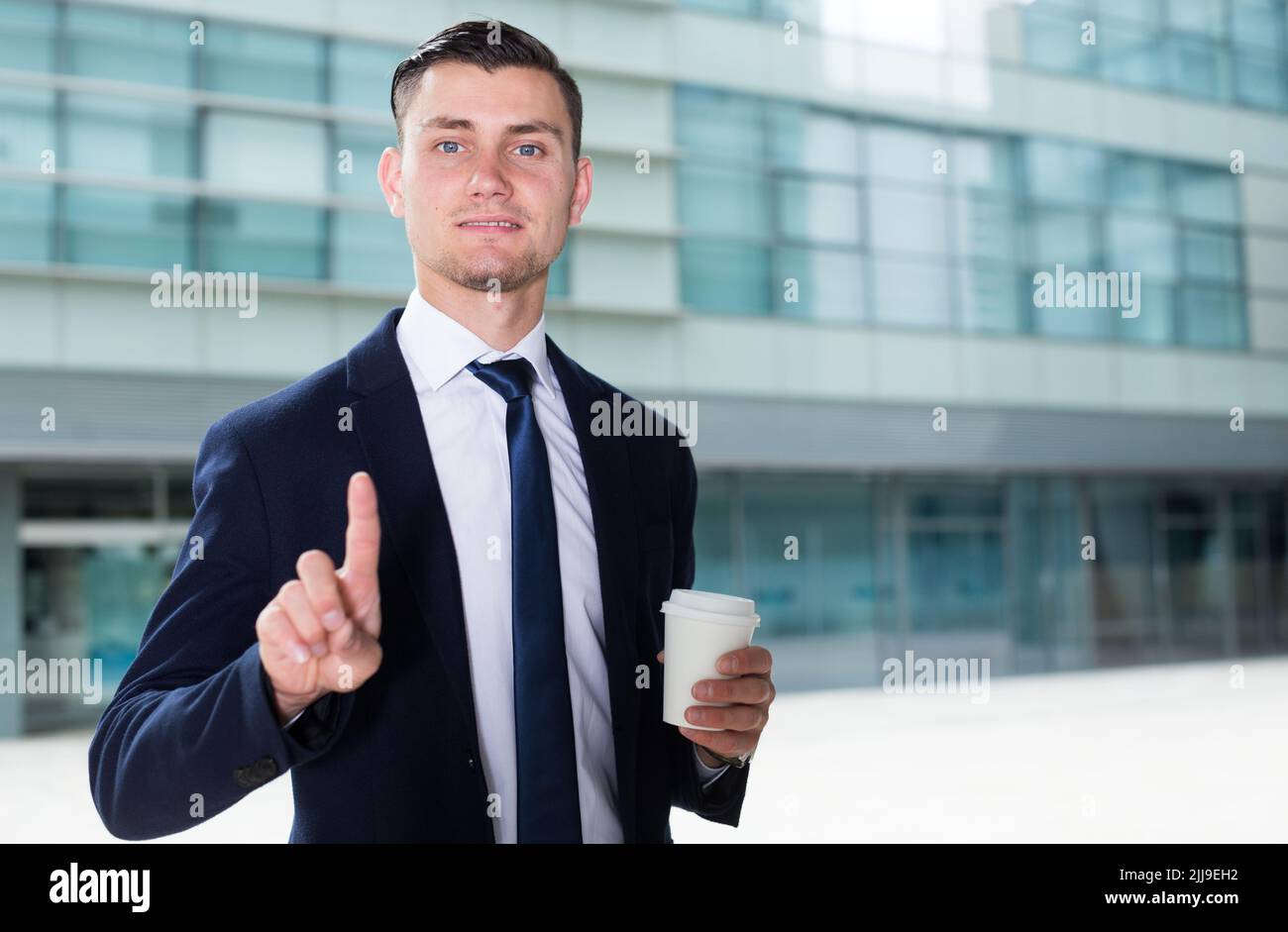 Manager is asking companion to wait Stock Photo - Alamy