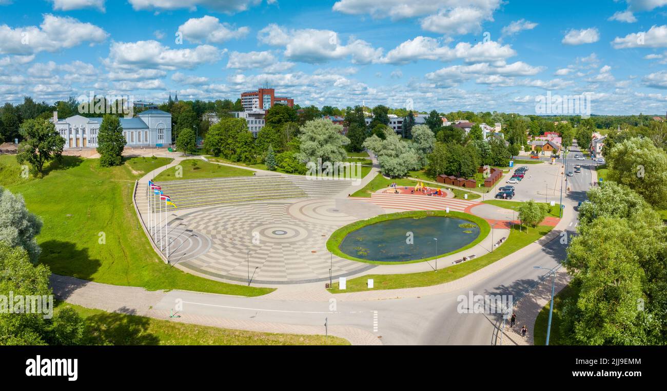 Aerial view of the REzekne city in Latvia Stock Photo - Alamy