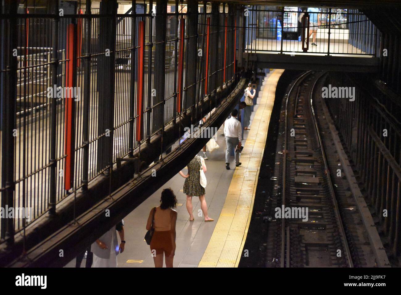 Crowded Union Square Subway Station is seen in New York City on July 24 ...