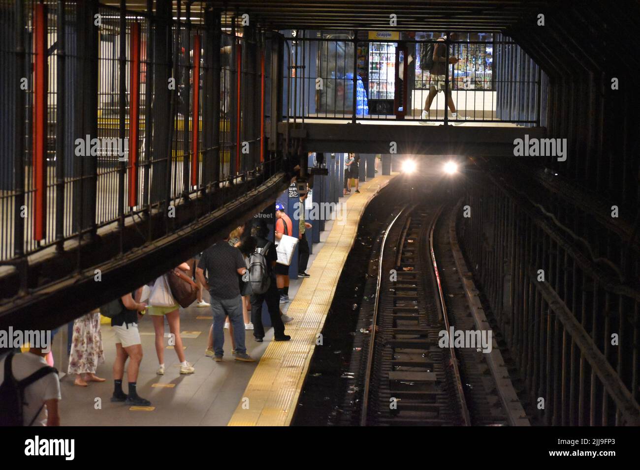 Crowded Union Square Subway Station is seen in New York City on July 24 ...