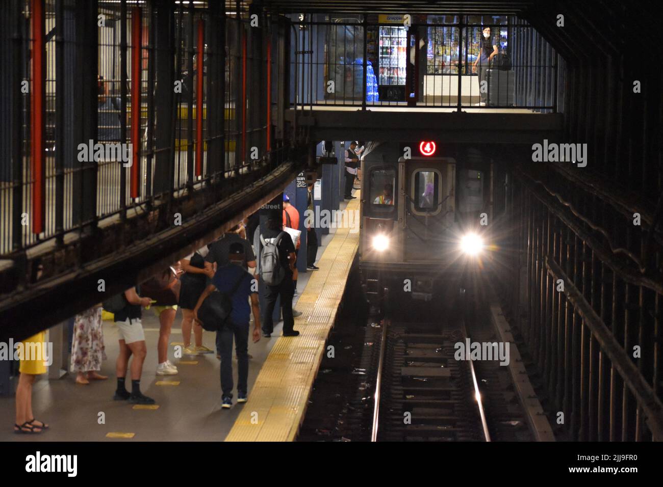 Crowded Union Square Subway Station is seen in New York City on July 24 ...