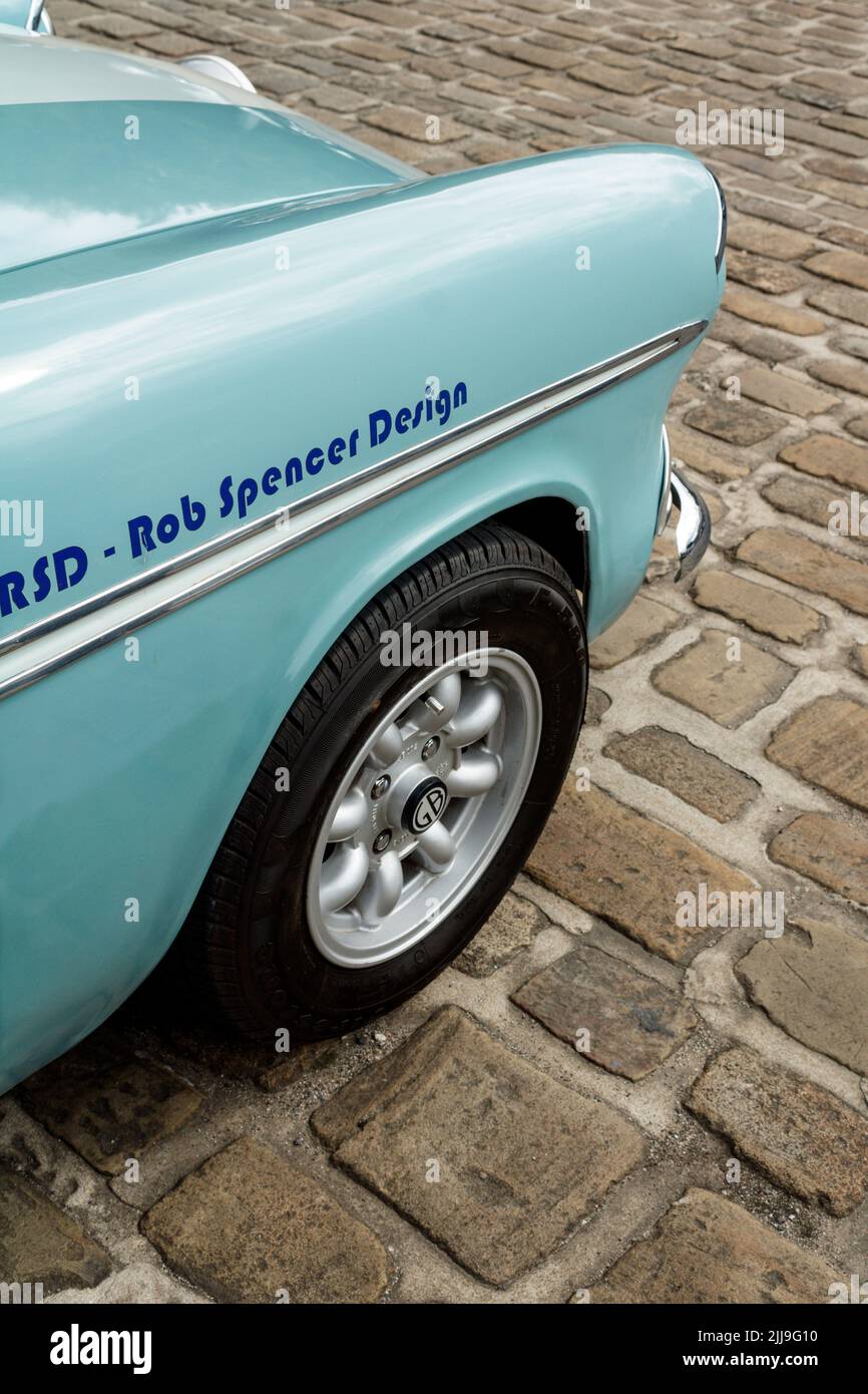 Ford Anglia 123E Super. East Lancs Railway Classic Car Show 2022 Stock ...
