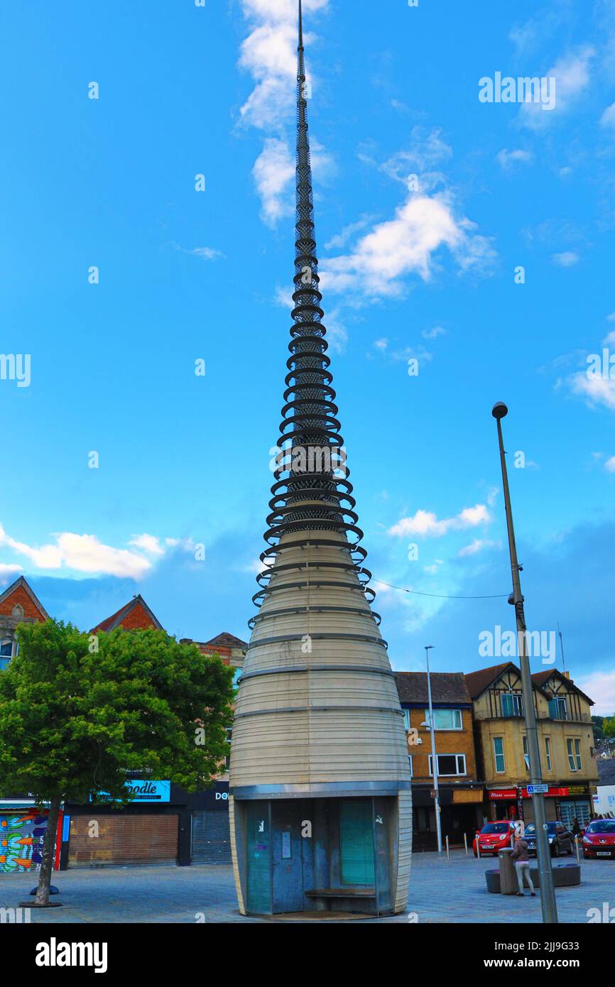 Silica-tall metal spire, unusual piece of architecture situated in ...