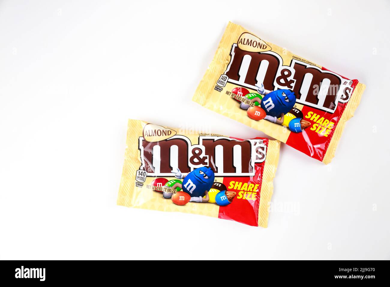 MMs colorful milk chocolate candy with almond Stock Photo - Alamy