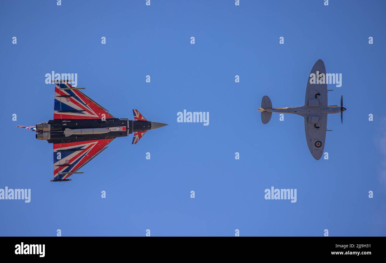 Typhoon And Spitfire Stock Photo - Alamy