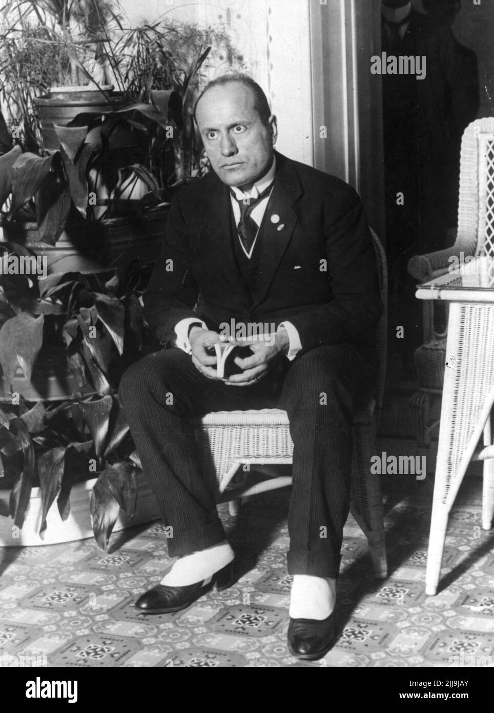 Benito mussolini 1883 1945 italian fascist dictator Black and White ...