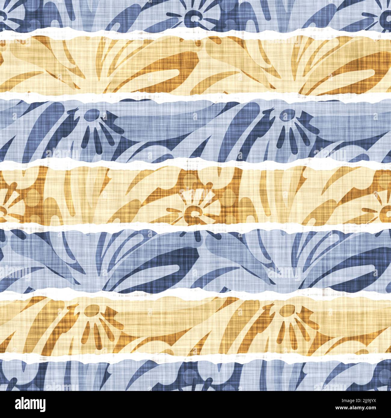 Seamless French country kitchen stripe fabric pattern print. Blue ...