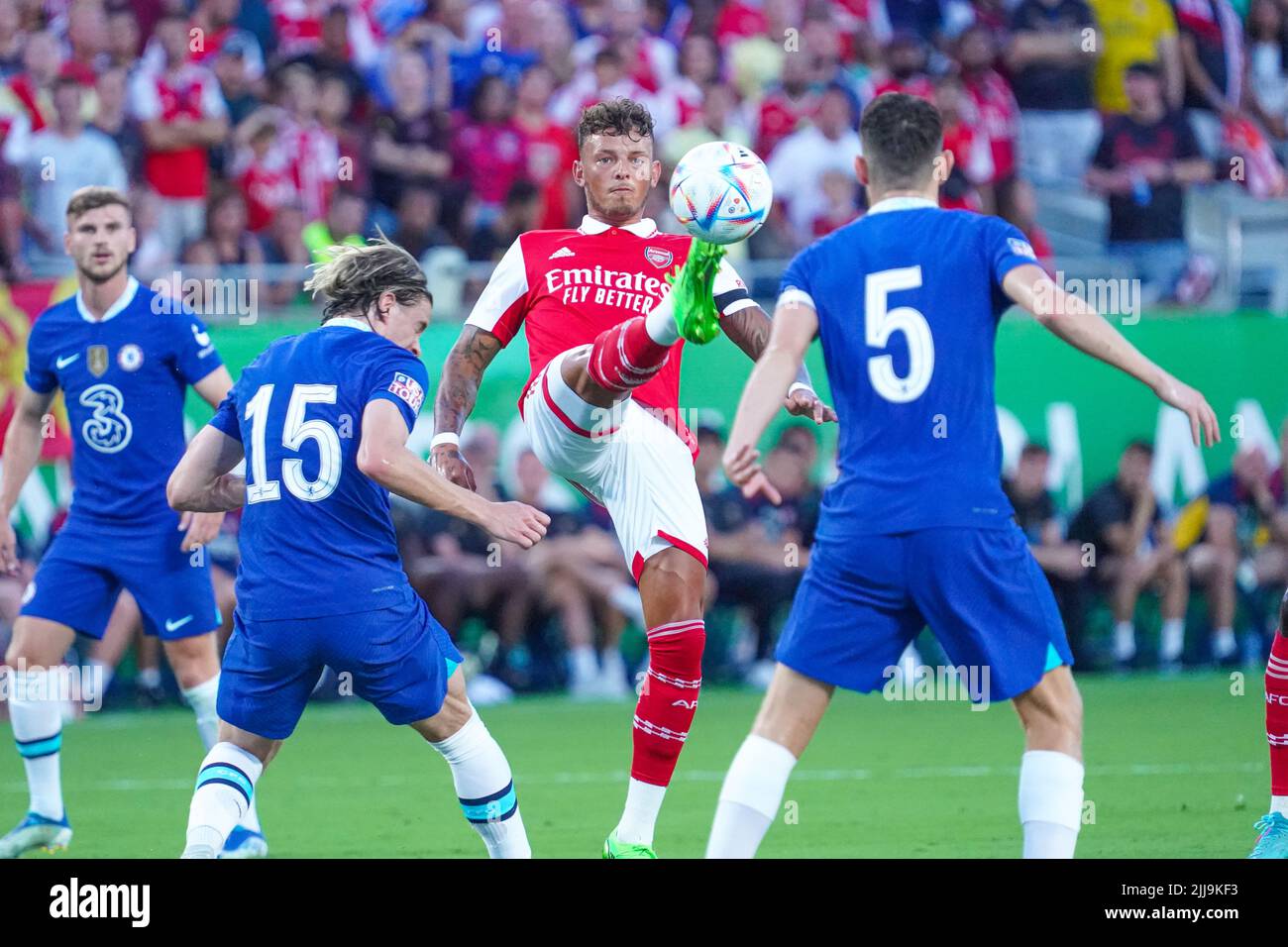 Orlando, Florida, USA, July 23, 2022, Arsenal FC player Ben White #4 ...
