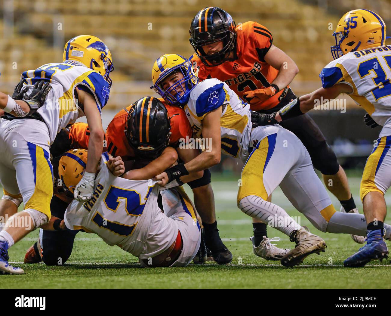Football action with Carey vs Kendrick High School in Moscow, Idaho ...